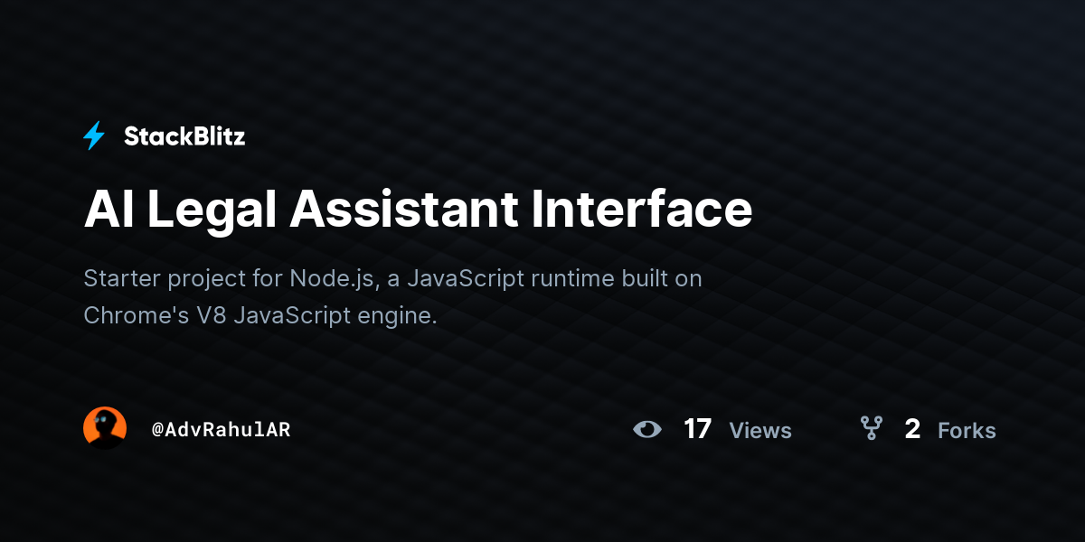 Ai Legal Assistant Interface Stackblitz 