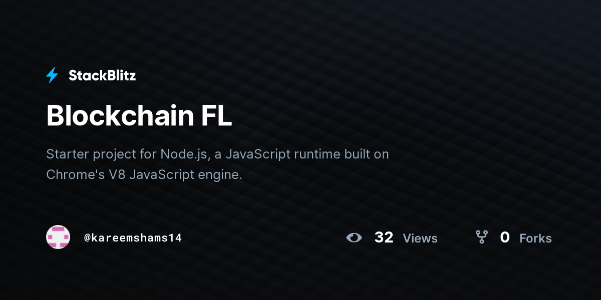 Blockchain FL - StackBlitz