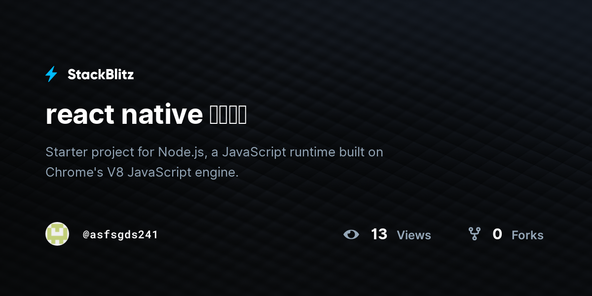 react native 壁纸网站 - StackBlitz