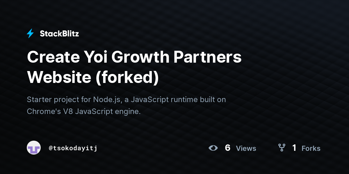 Create Yoi Growth Partners Website (forked) - StackBlitz