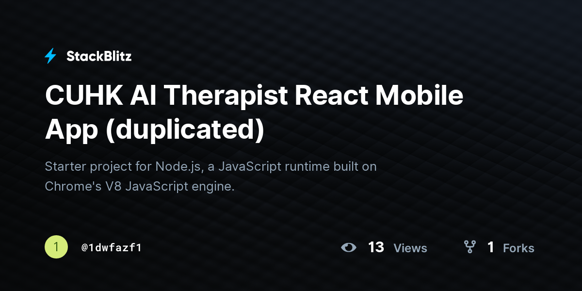 CUHK AI Therapist React Mobile App (duplicated) - StackBlitz