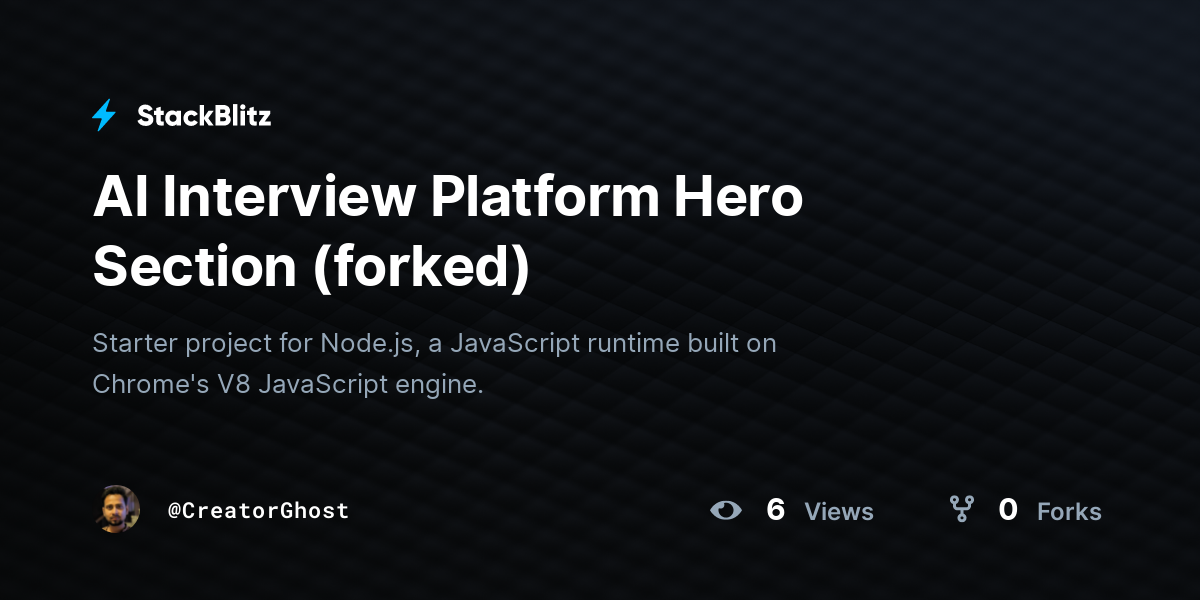 AI Interview Platform Hero Section (forked) - StackBlitz