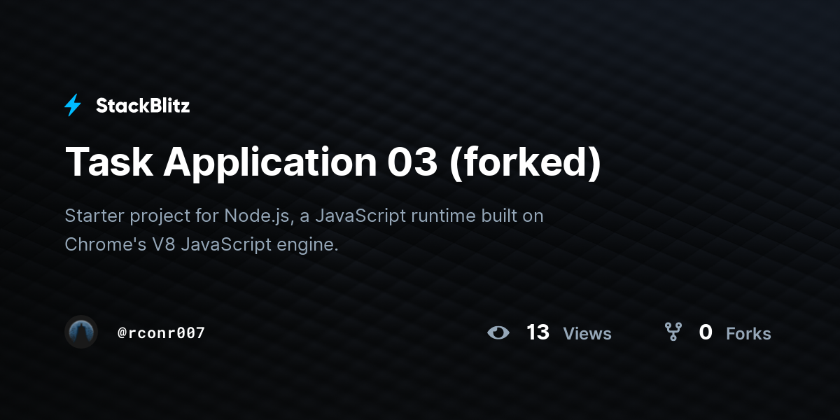 Task Application 03 (forked) - StackBlitz