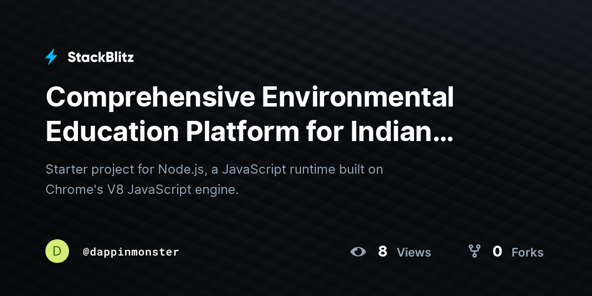 Comprehensive Environmental Education Platform for Indian Schools ...