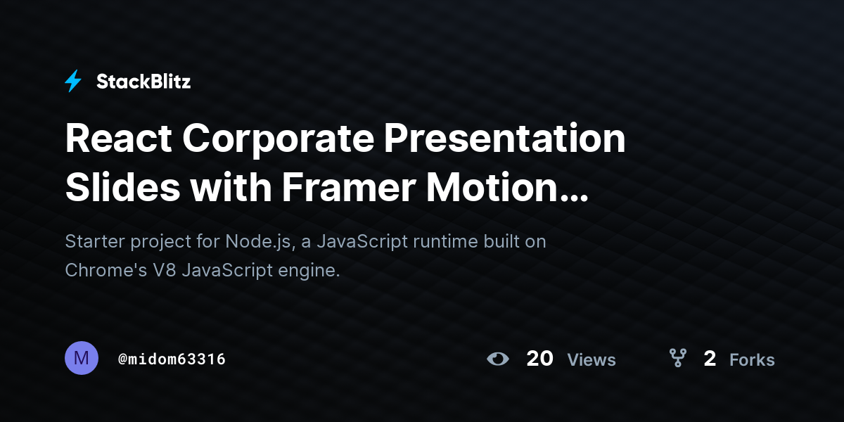 React Corporate Presentation Slides with Framer Motion (forked ...