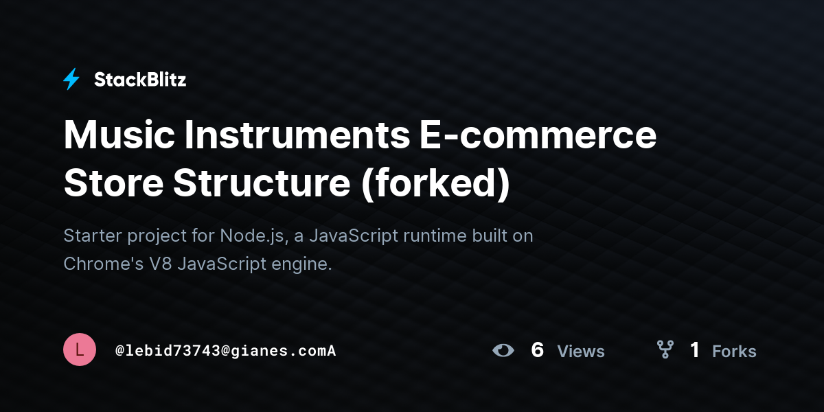 Music Instruments E-commerce Store Structure (forked) - StackBlitz