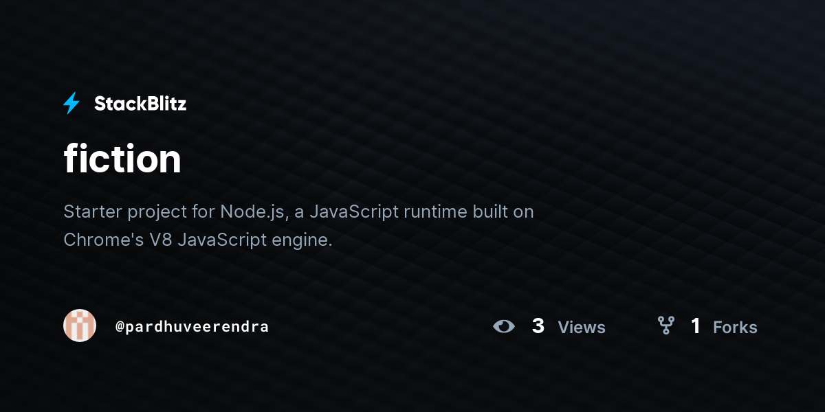 fiction - StackBlitz