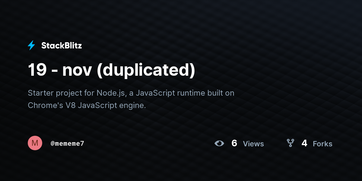 19 Nov Duplicated Stackblitz