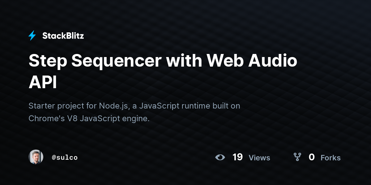 Step Sequencer with Web Audio API - StackBlitz
