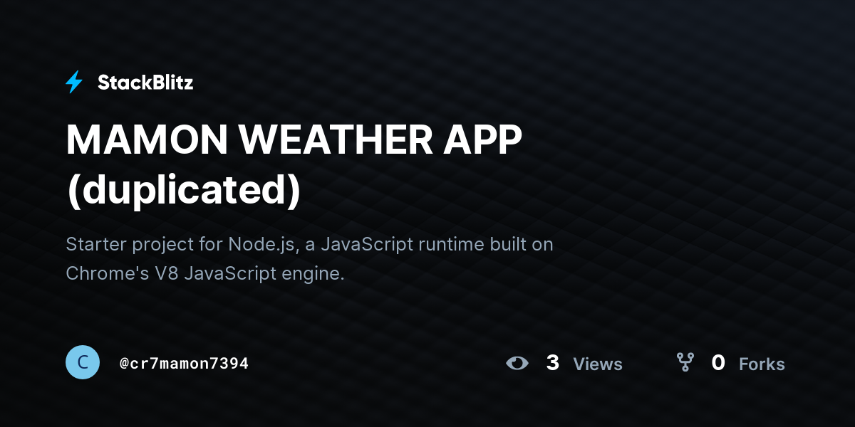MAMON WEATHER APP (duplicated) - StackBlitz