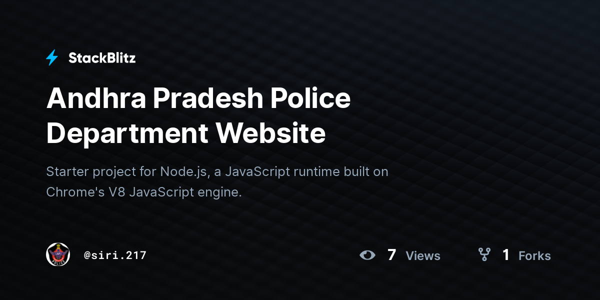 Andhra Pradesh Police Department Website - StackBlitz