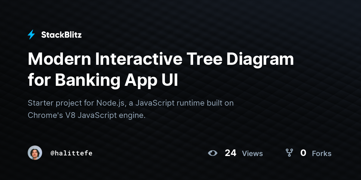 Modern Interactive Tree Diagram for Banking App UI - StackBlitz
