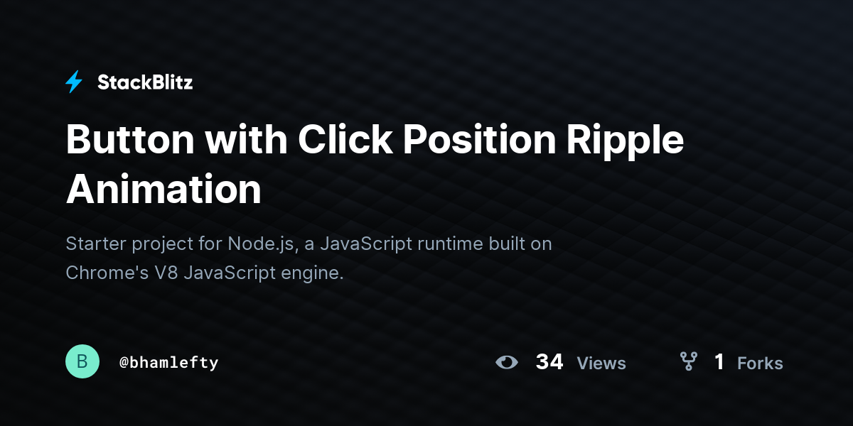Button with Click Position Ripple Animation - StackBlitz