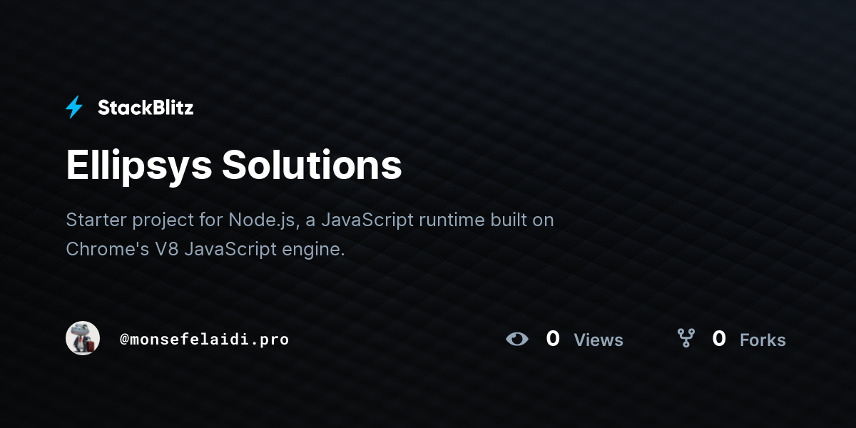 Ellipsys Solutions - StackBlitz