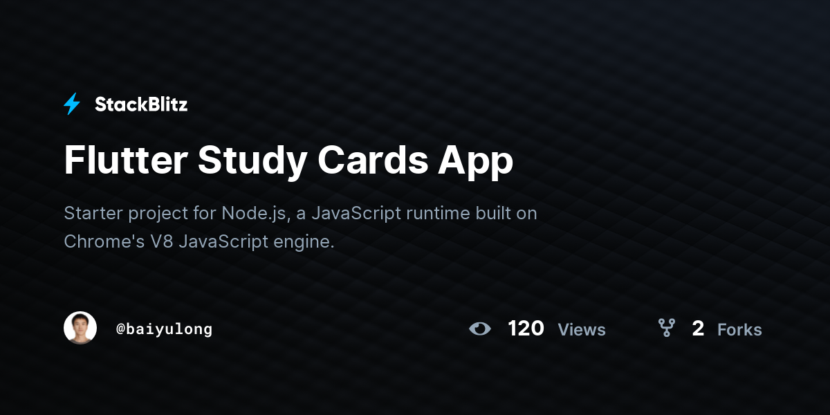 Flutter Study Cards App - StackBlitz