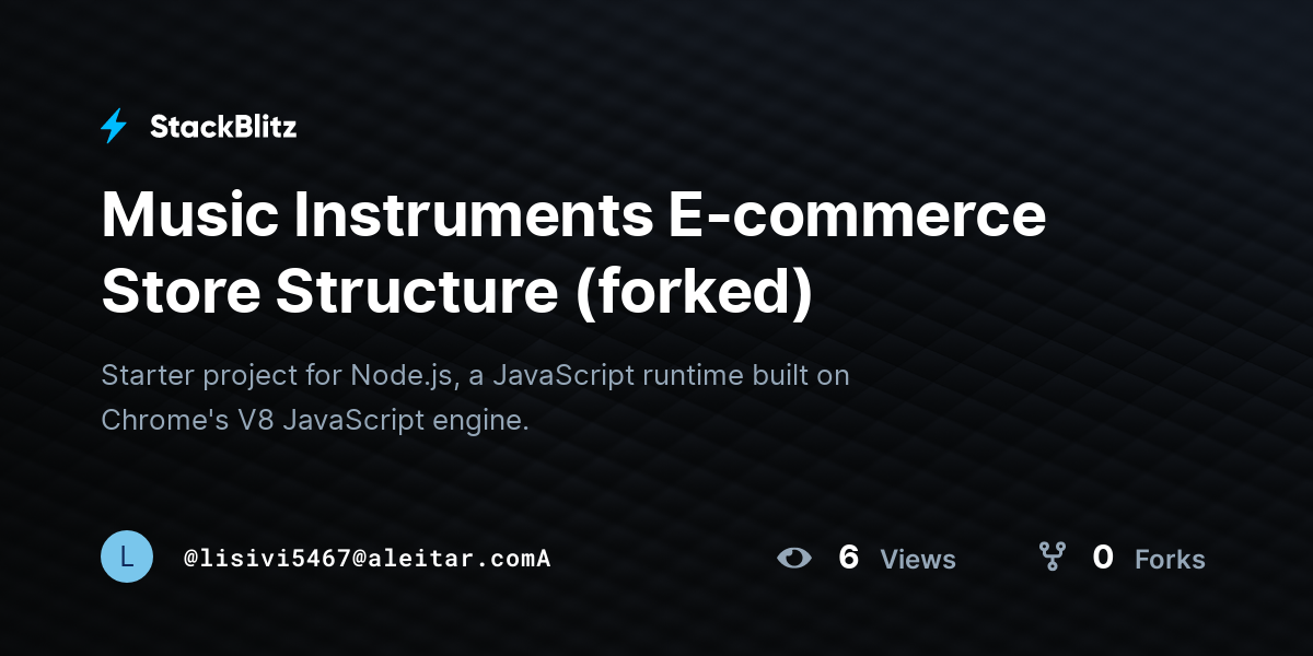 Music Instruments E-commerce Store Structure (forked) - StackBlitz