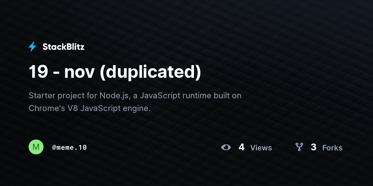 19 Nov Duplicated Stackblitz