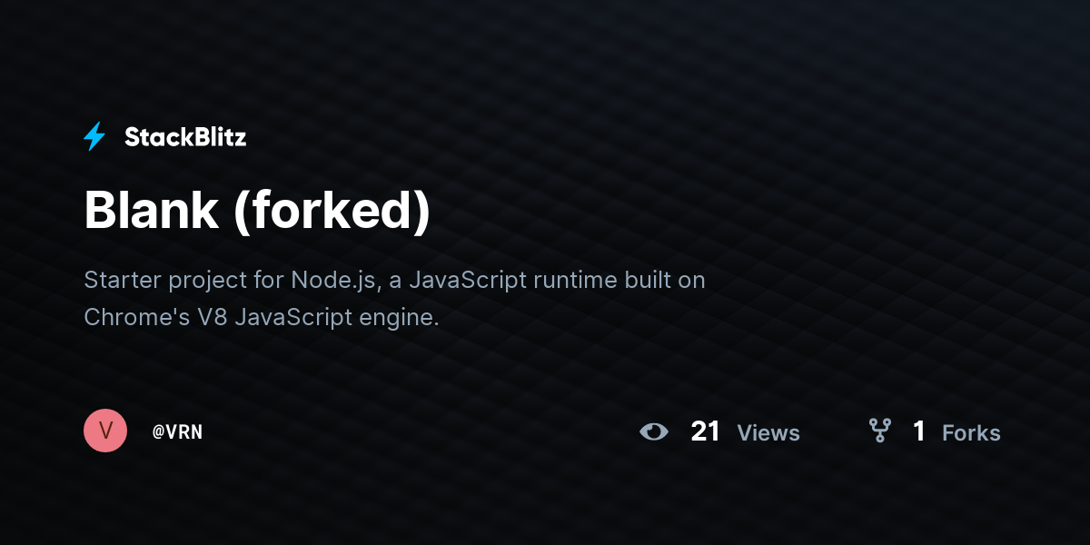 Blank (forked) - StackBlitz