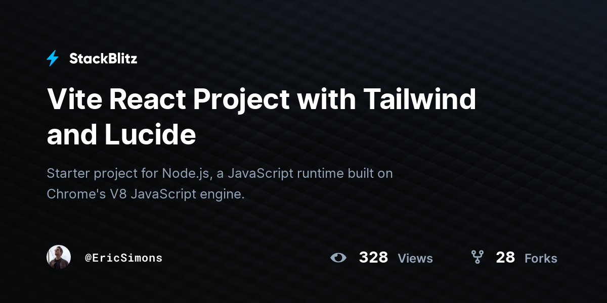 Vite React Project with Tailwind and Lucide - StackBlitz