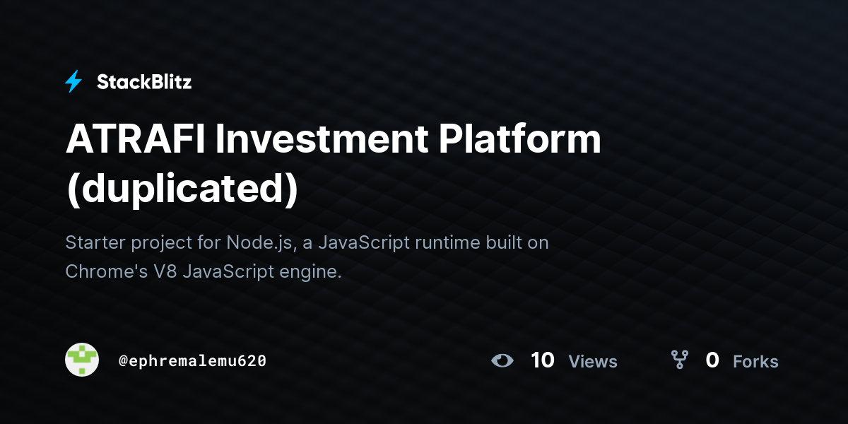 ATRAFI Investment Platform (duplicated) - StackBlitz