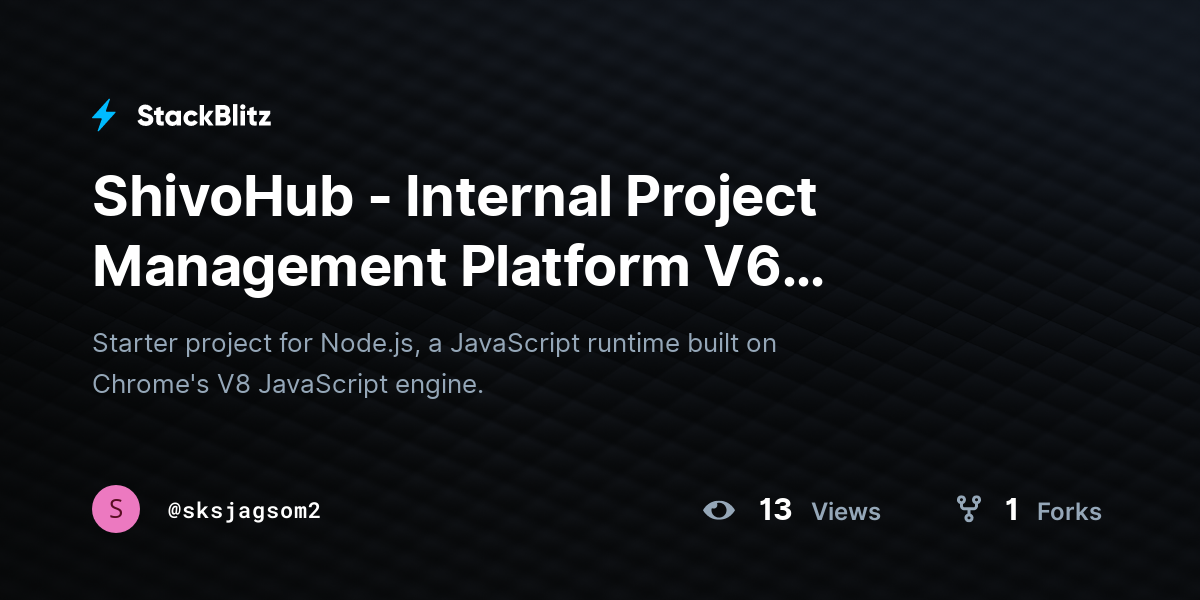 ShivoHub - Internal Project Management Platform V6 (duplicated) - StackBlitz