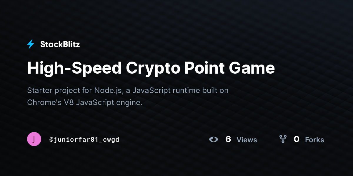 High-Speed Crypto Point Game - StackBlitz