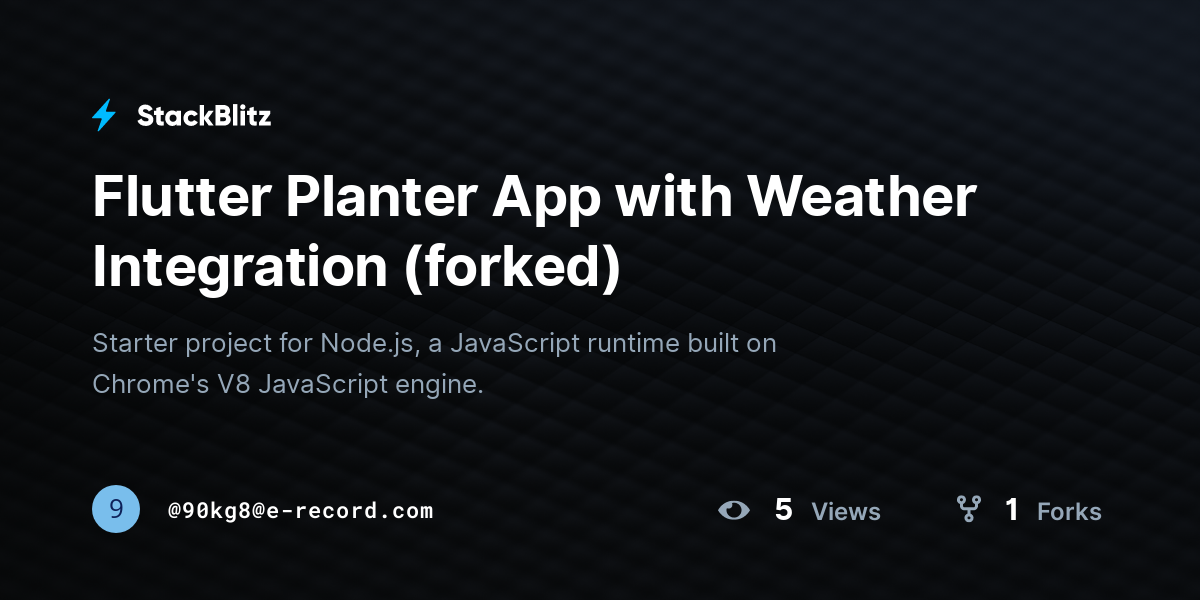 Flutter Planter App with Weather Integration (forked) - StackBlitz