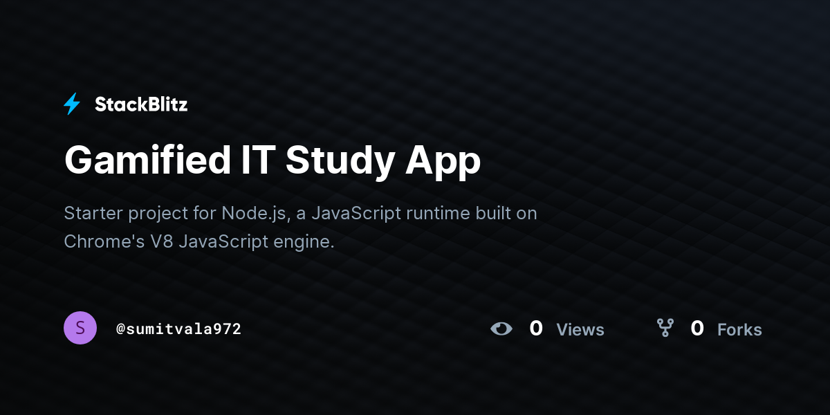 Gamified IT Study App - StackBlitz