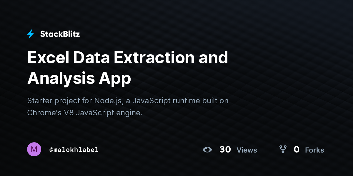 Excel Data Extraction and Analysis App - StackBlitz