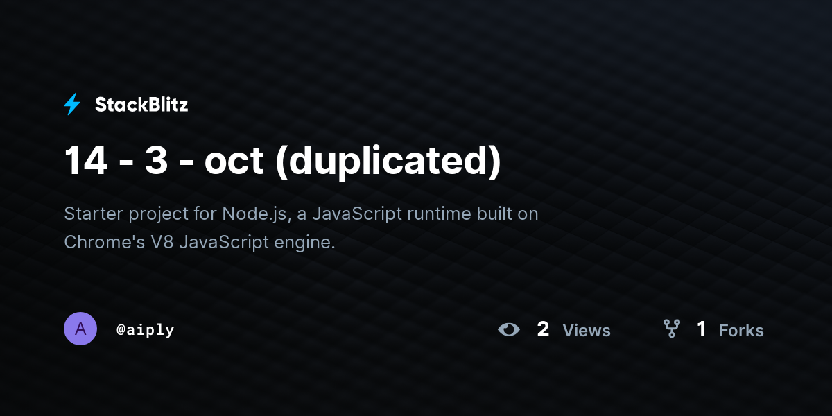 14 3 Oct Duplicated Stackblitz