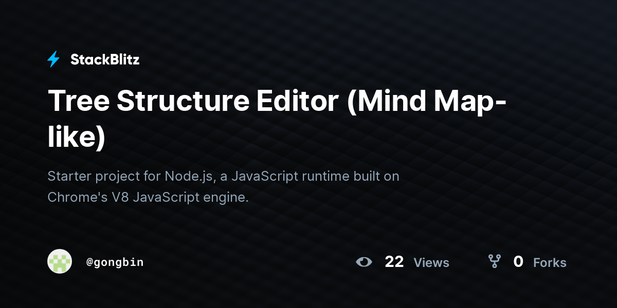 Tree Structure Editor (Mind Map-like) - StackBlitz