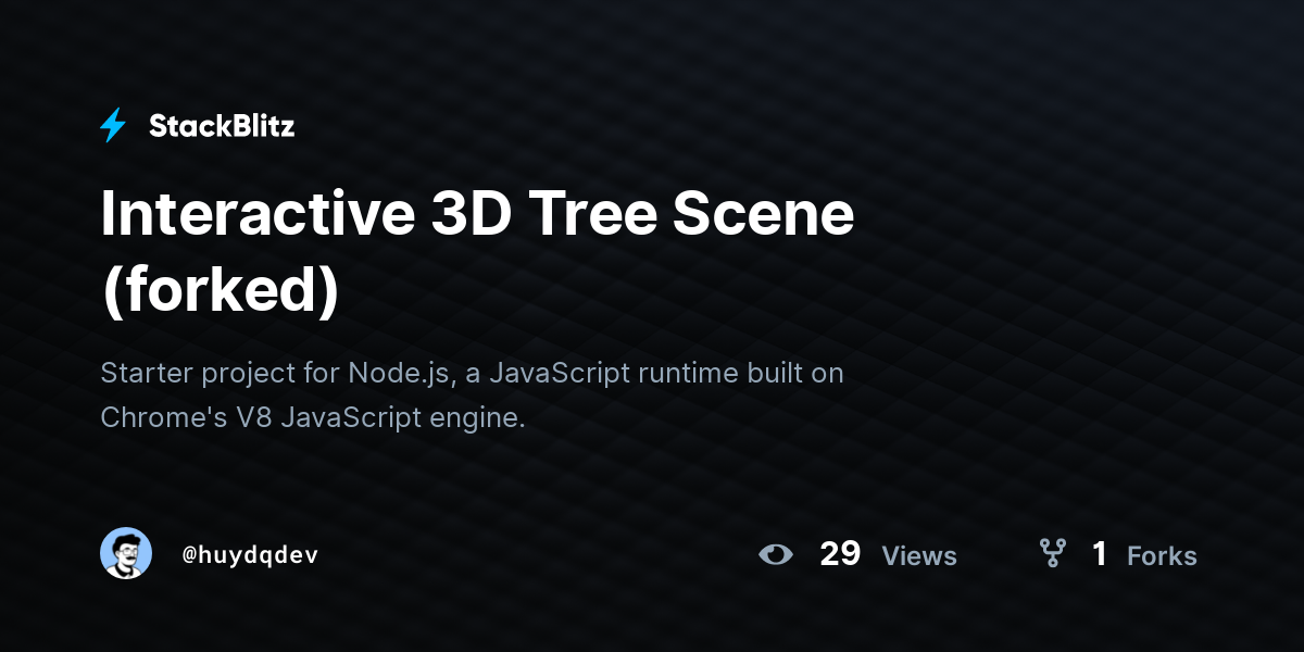 Interactive 3D Tree Scene (forked) - StackBlitz