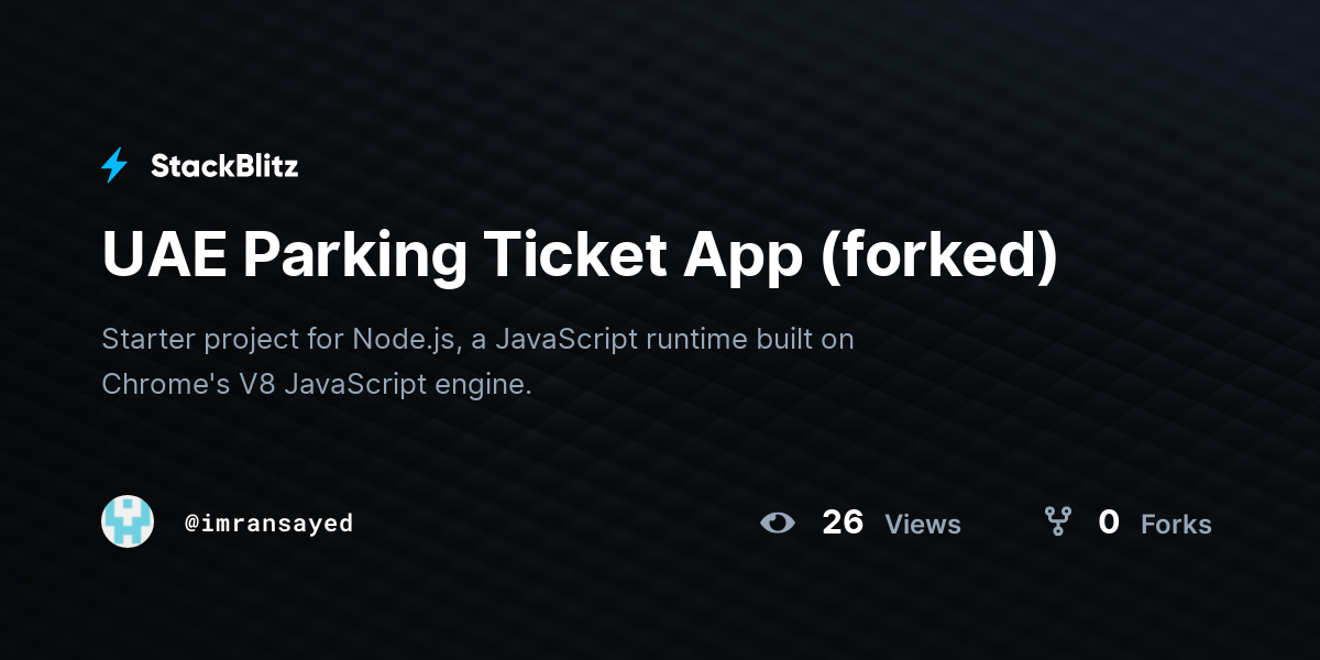 UAE Parking Ticket App (forked) - StackBlitz