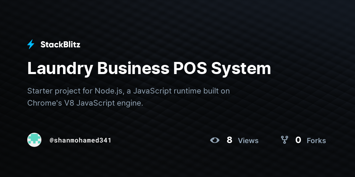 Laundry Business POS System - StackBlitz