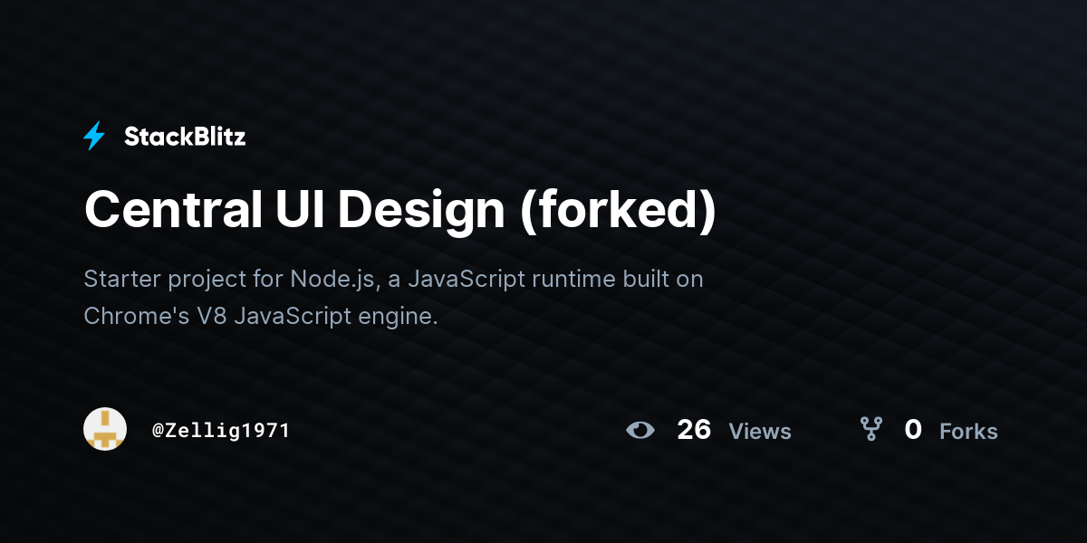 Central UI Design (forked) - StackBlitz