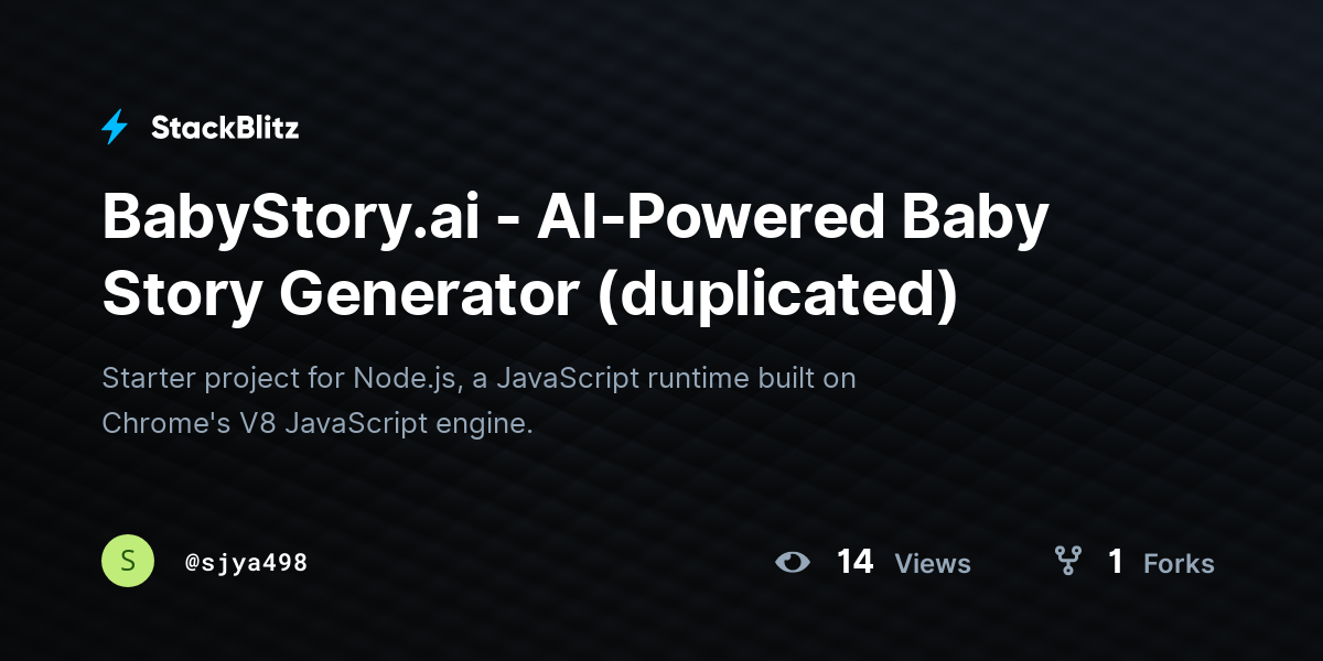 BabyStory.ai - AI-Powered Baby Story Generator (duplicated) - StackBlitz