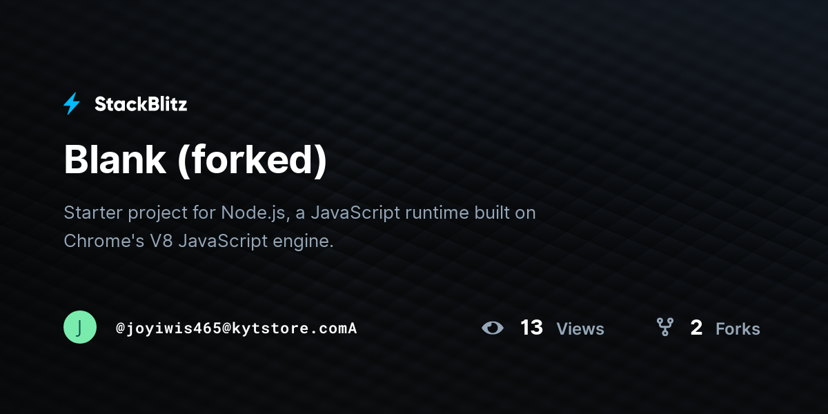 Blank (forked) - StackBlitz