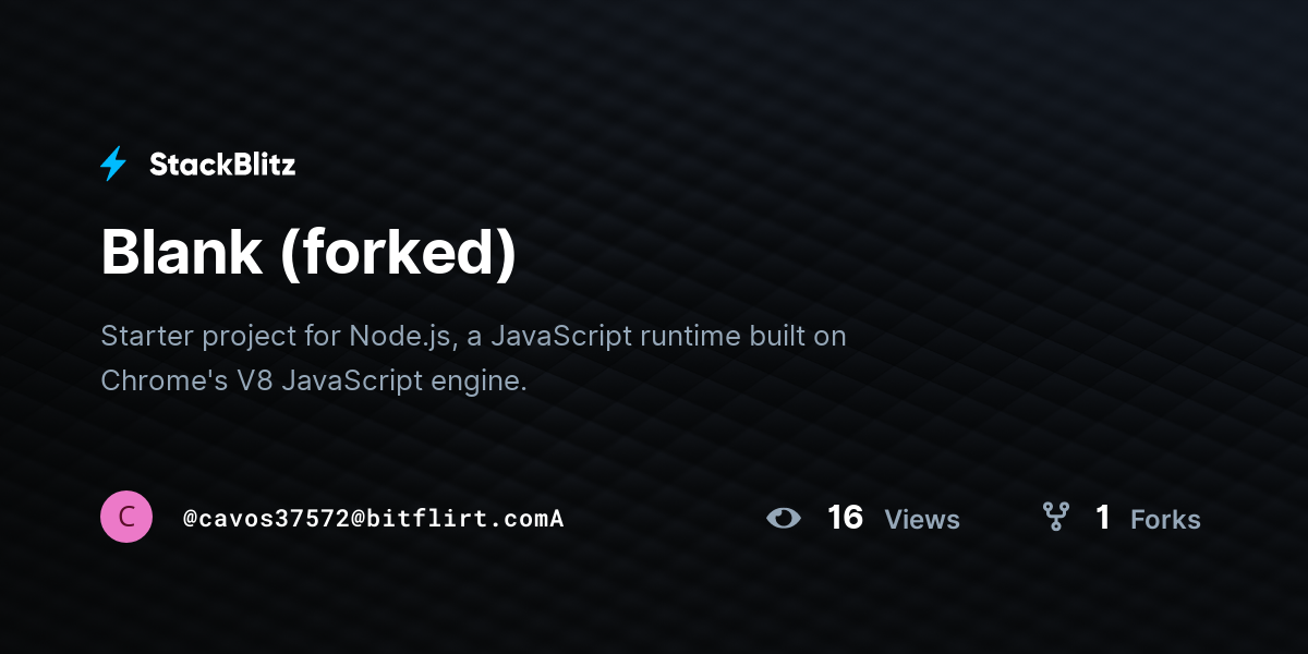 Blank (forked) - StackBlitz