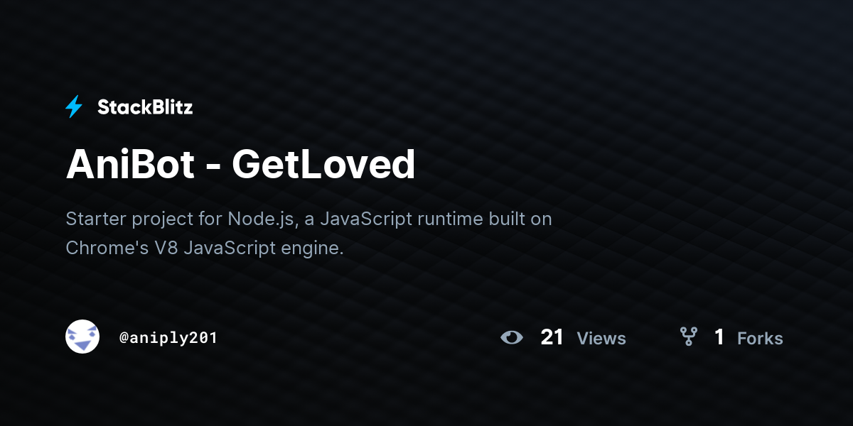 AniBot - GetLoved - StackBlitz