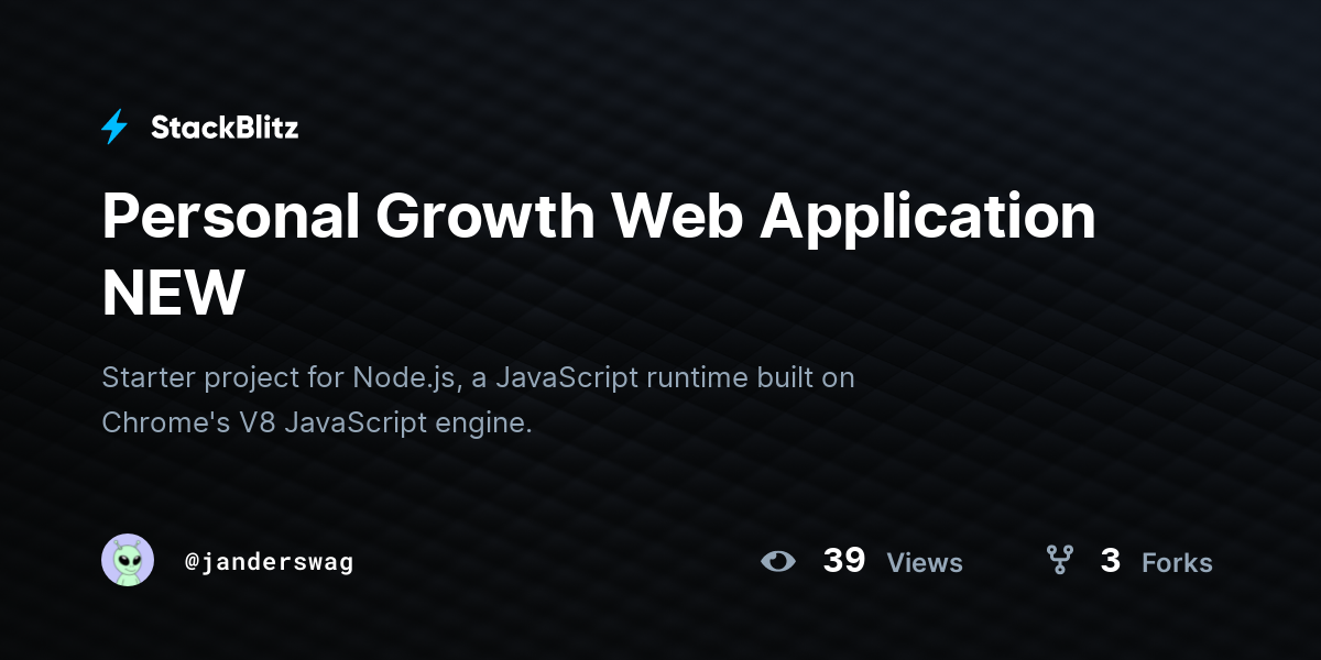 Personal Growth Web Application NEW - StackBlitz