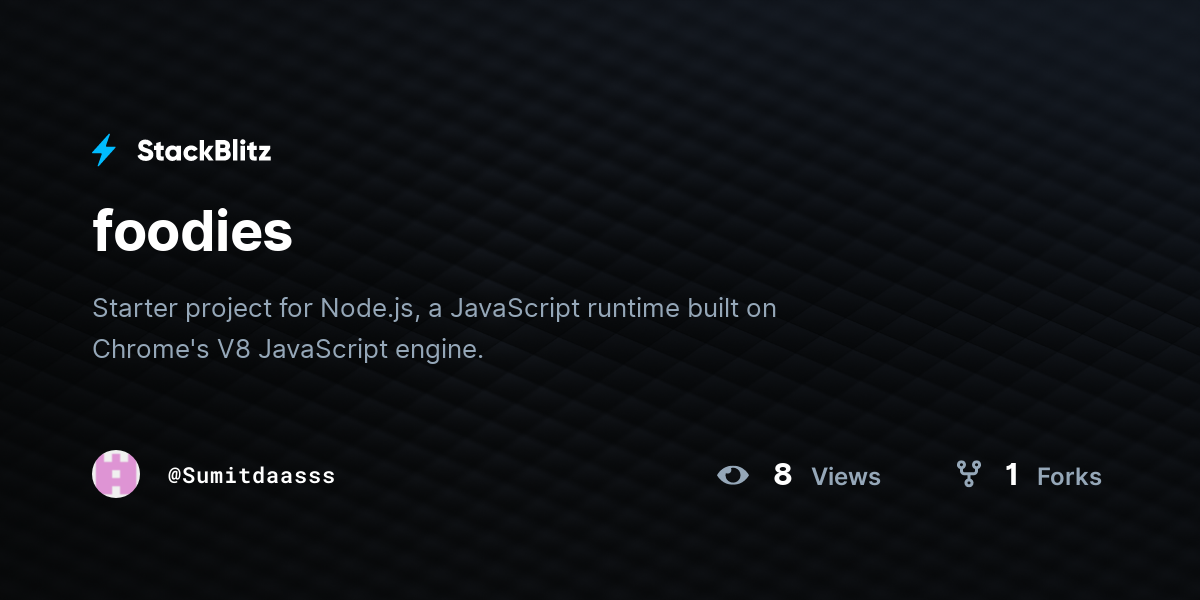 foodies - StackBlitz