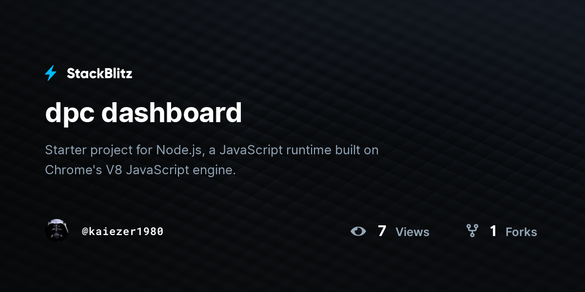 dpc dashboard - StackBlitz