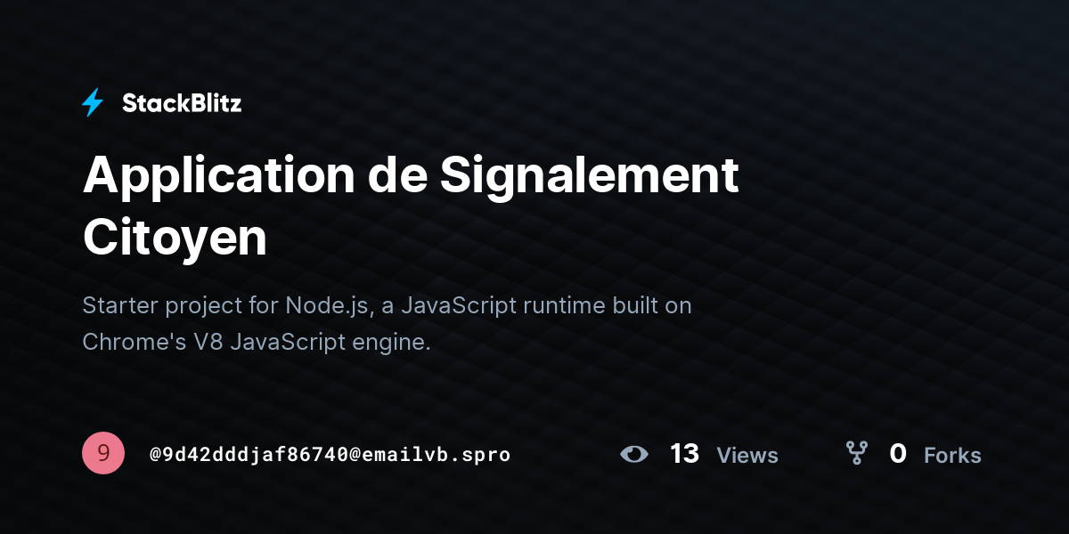 Application de Signalement Citoyen - StackBlitz