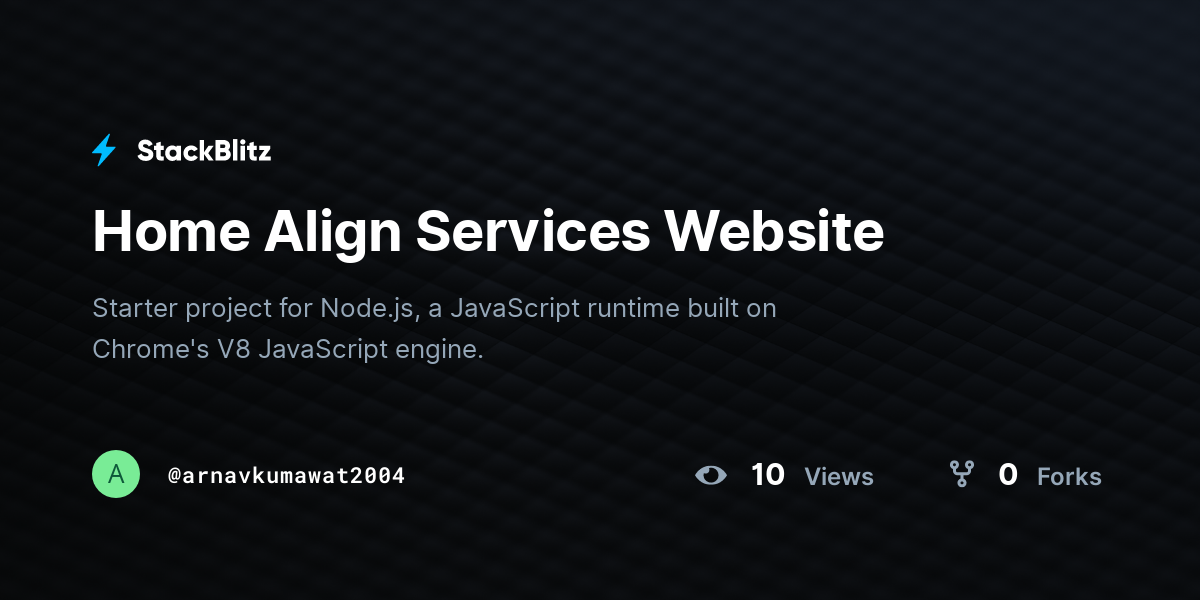 Home Align Services Website - StackBlitz