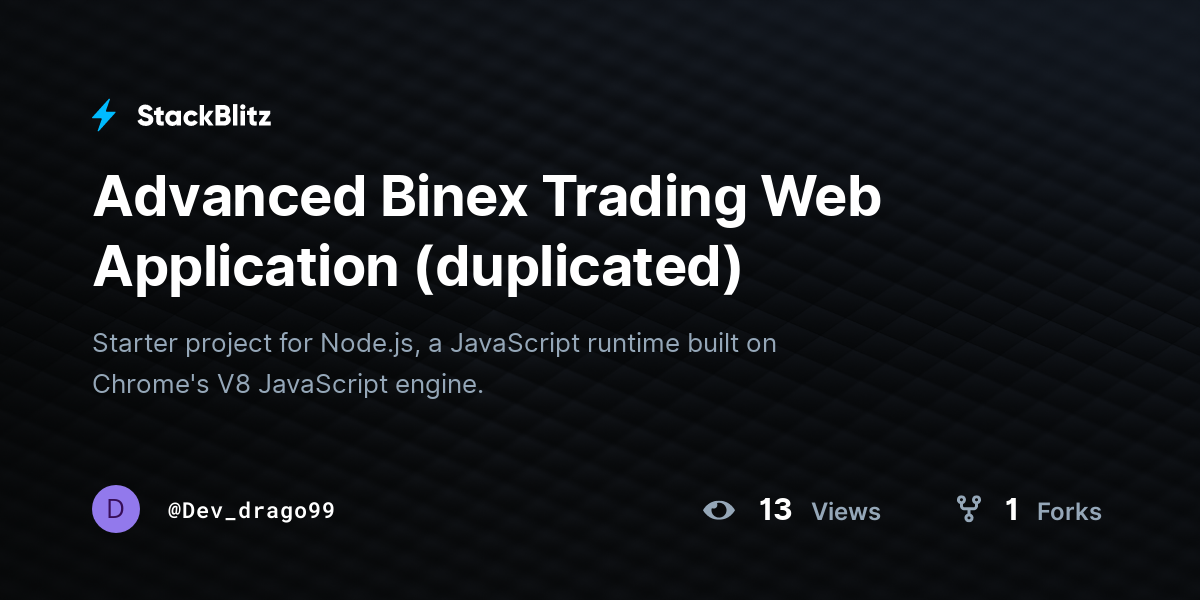 Advanced Binex Trading Web Application (duplicated) - StackBlitz