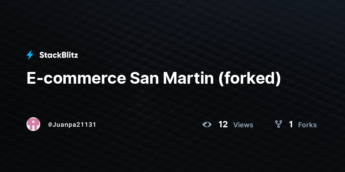 E-commerce San Martin (forked) - StackBlitz