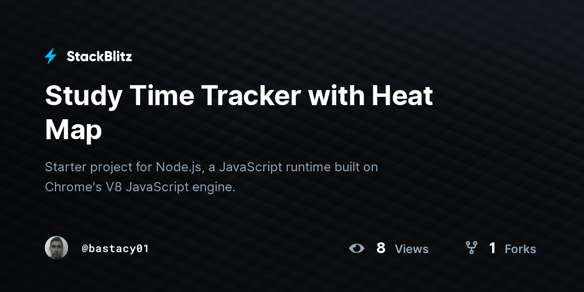 Study Time Tracker with Heat Map - StackBlitz