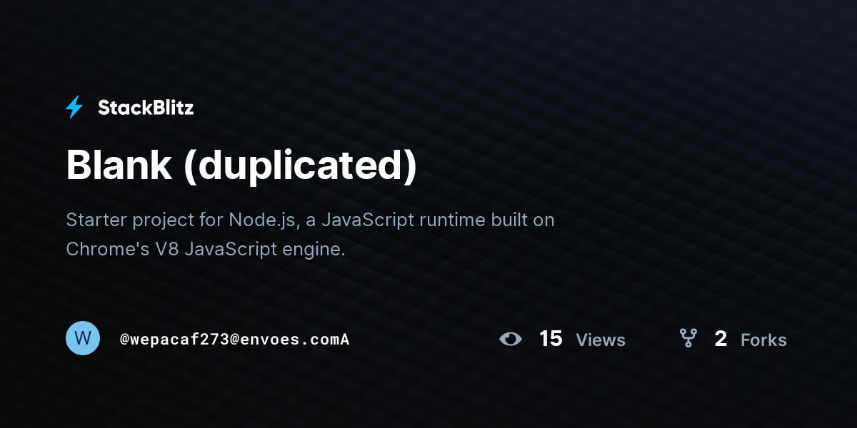 Blank (duplicated) - StackBlitz