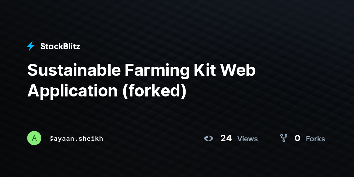 Sustainable Farming Kit Web Application (forked) - StackBlitz