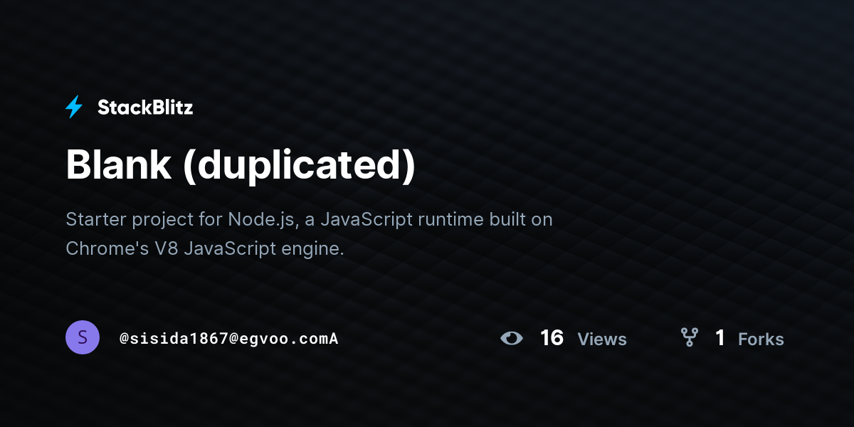 Blank (duplicated) - StackBlitz